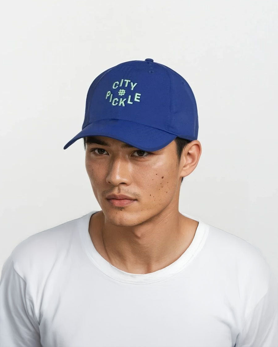Performance Dad Hat Blue with Vintage Logo – CityPickle