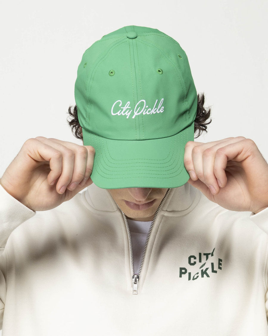 Performance Dad Hat Green with Script Logo – CityPickle